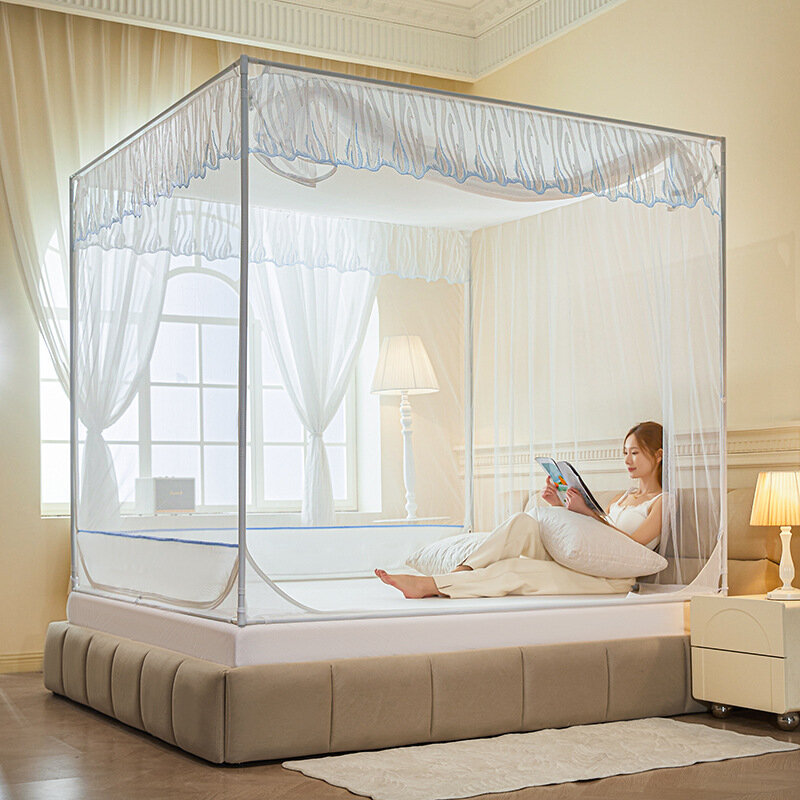 Белая детская безопасная кроватная сетка с подкладкой, размер 1.5x2.0 м, порошковое покрытие рамы для детей