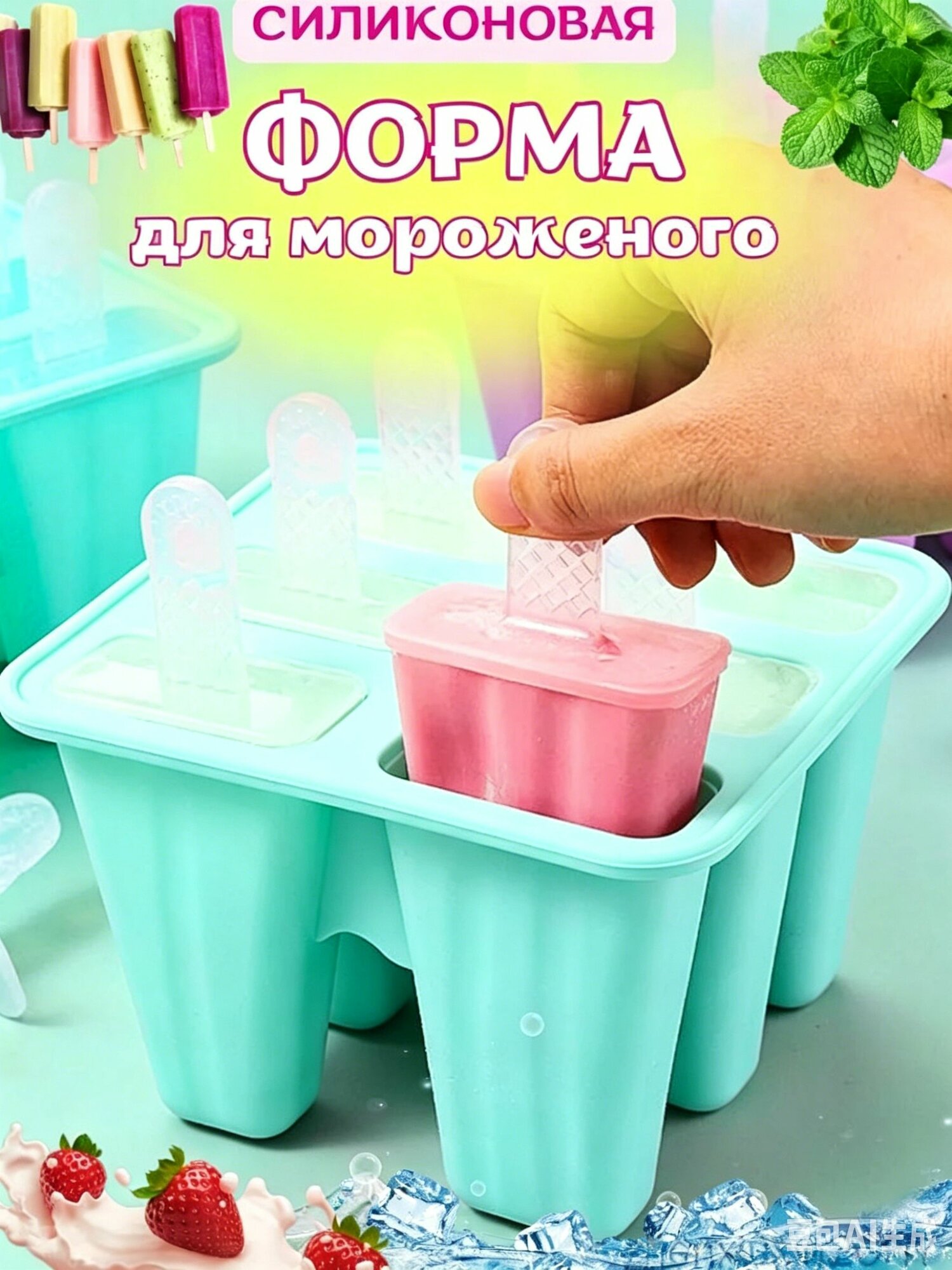 Форма для мороженого, 6 яч, 7 предм.