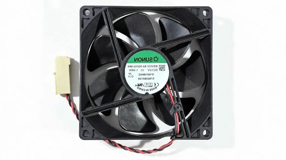 Вентилятор охлаждения для холодильника Indesit KINN 3251 B4E UK, IDK 4180SNG (12V, размер: 92х92х25мм, снято с гарантийной техники), IDK 4200SNG
