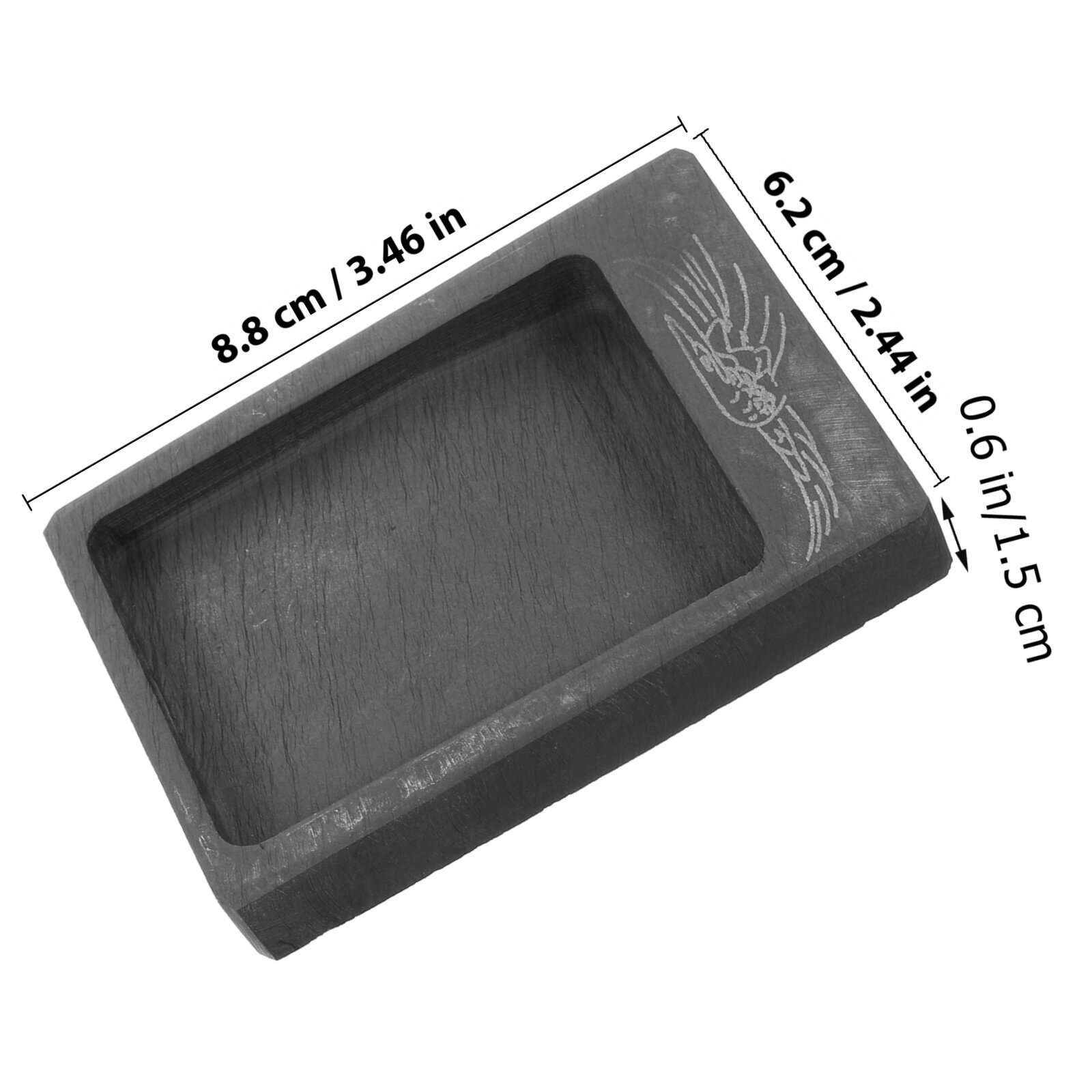 Каллиграфическая Доска Для Туша И Рисования Цвет Черный Размер 8.80X6.20X1.50Cm