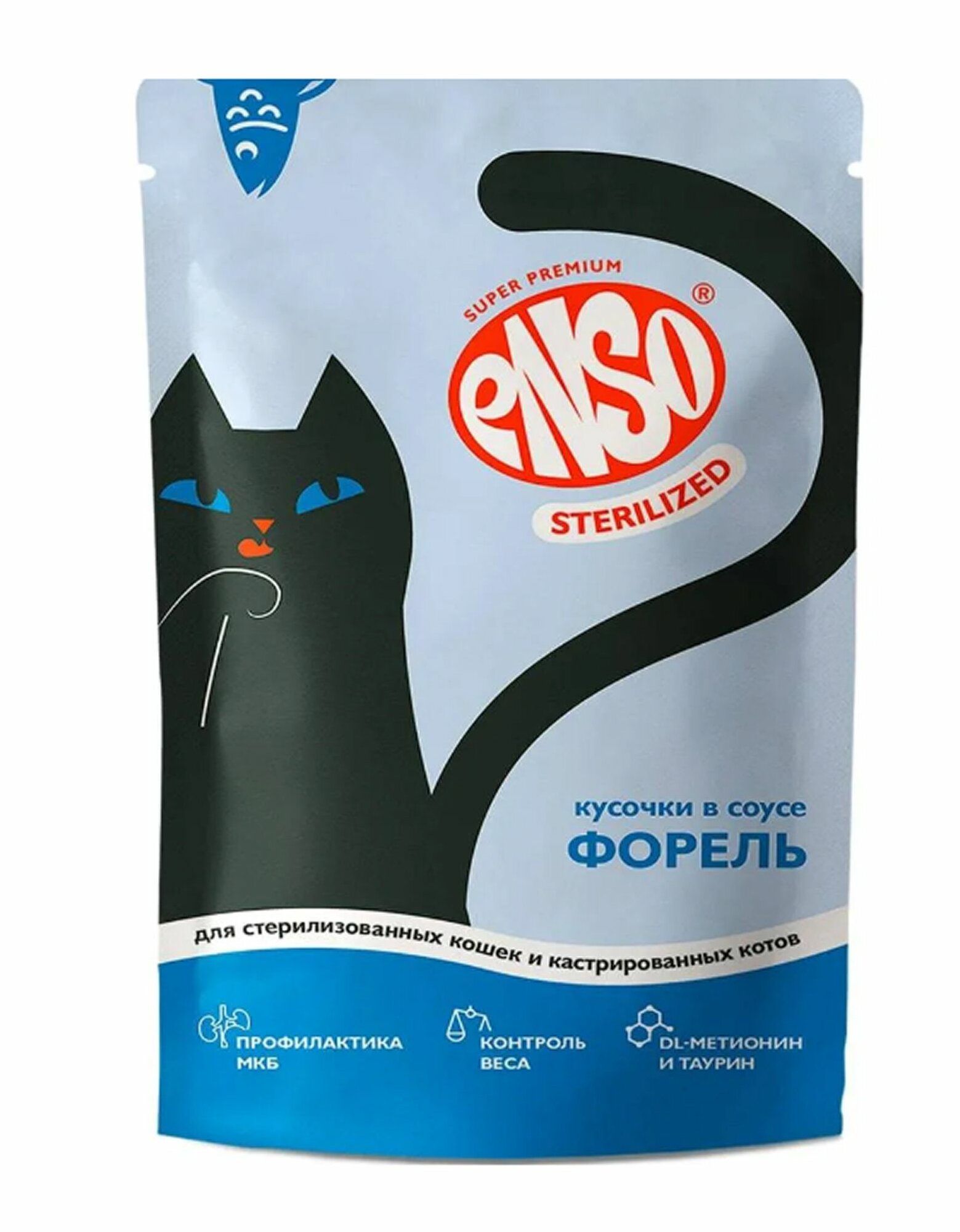 Enso Sterilized Влажный корм для стерилизованных кошек Форель в соусе, пауч, 85 гр