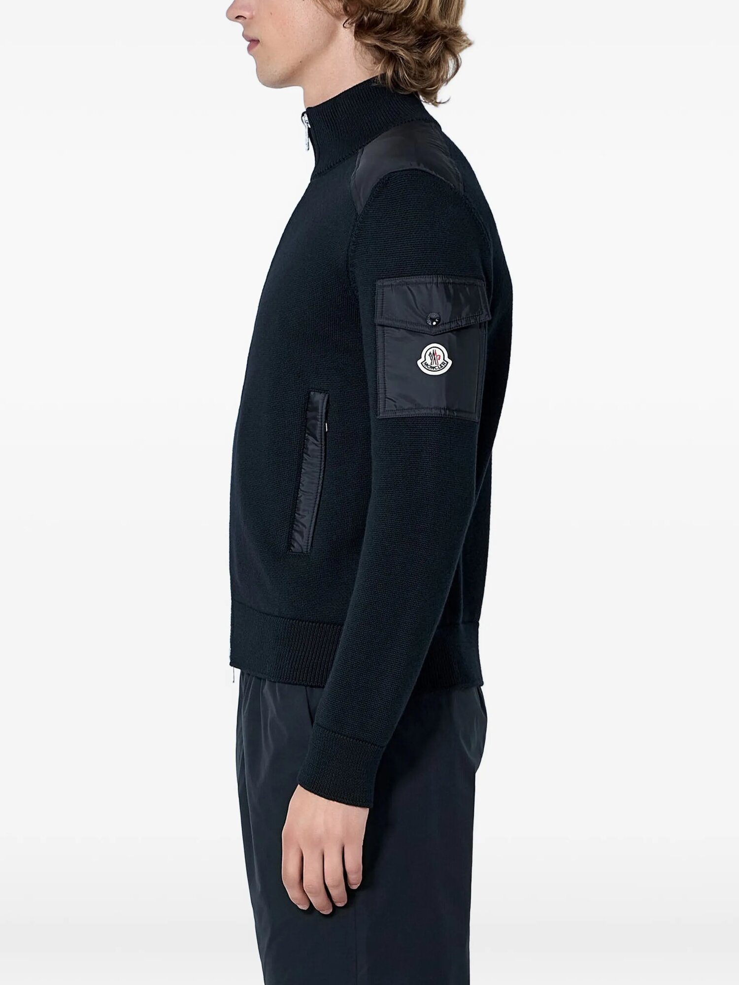 Свитер Moncler Zip-up high-neck sweater, размер 50 — фото 1