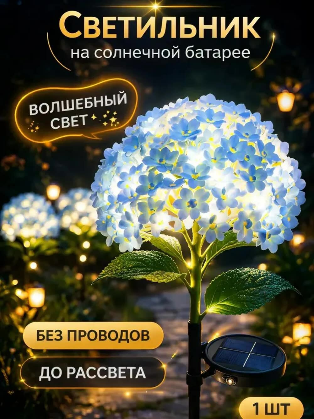 Уличный светильник, количество ламп 1 шт