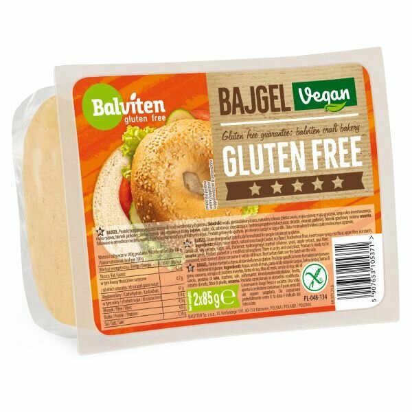 Бублики с кунжутом Balviten без глютена 3 шт x 170г