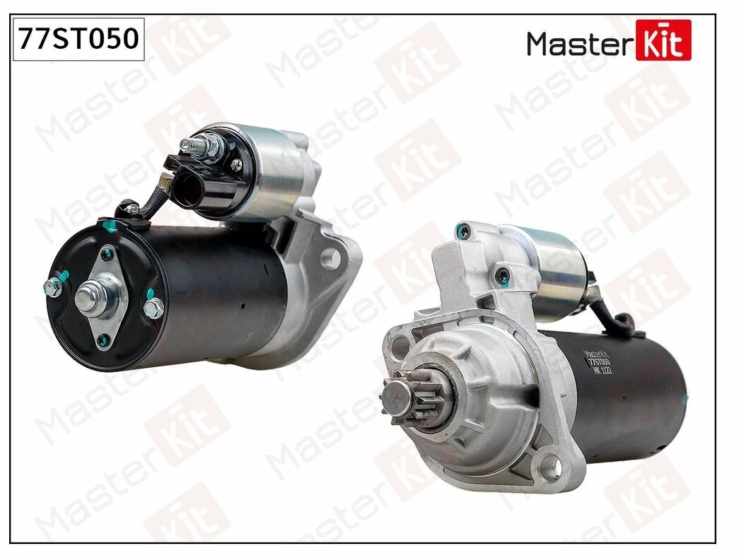 Стартер Audi A3 2003 - 2013, Skoda OCTAVIA II 2004 - 2013, Volkswagen CADDY III 2007 - 2010 1.9TDi/2.0TDi 2кВт, MasterKit 77ST050