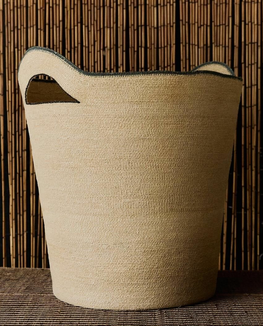 Корзина ZARA HOME 6192/049/052 - плетеная, с ручками, 54 х 54 х 49 см, цвет светло-бежевый