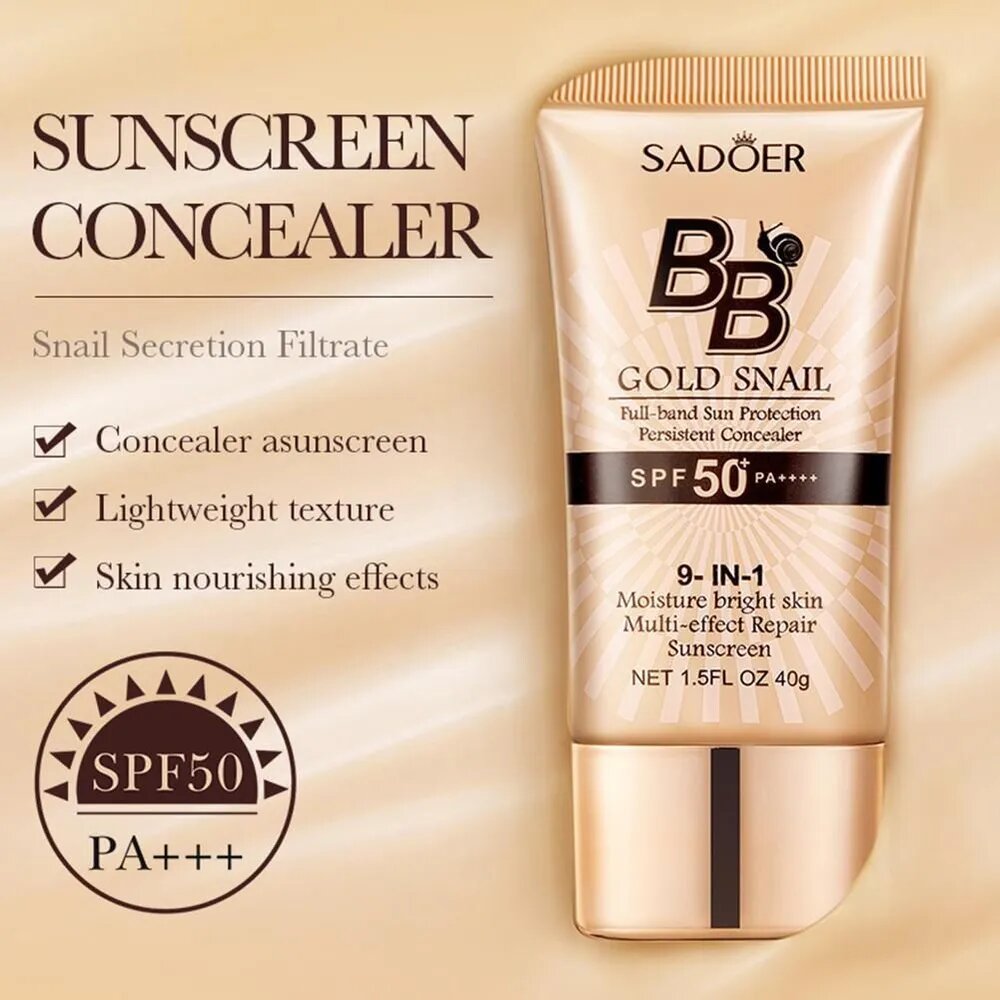 Тональный крем ВВ с защитой от солнца SPF 50 и муцином улитки
