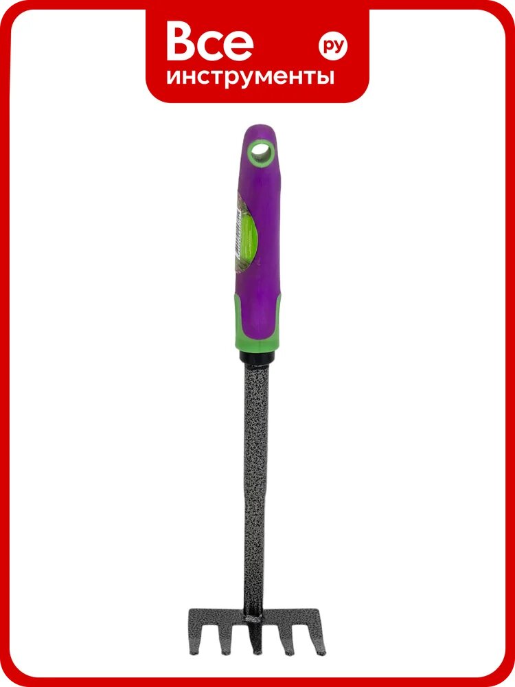 Садовые мини-грабли DON GAZON обрезиненная ручка, 300 мм 126-0300 54911, резиновый