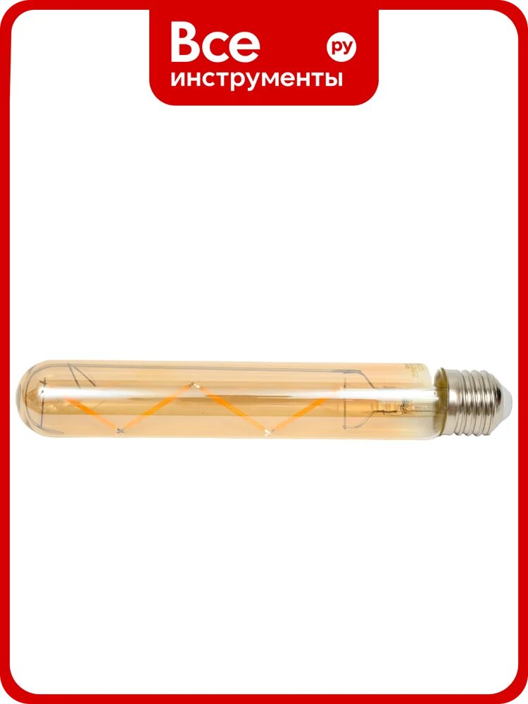 Светодиодная лампа Uniel Led-l32a-4w/golden/e27 glv21go vintage. форма «цилиндр», янтарная колба. картон. UL-00010553