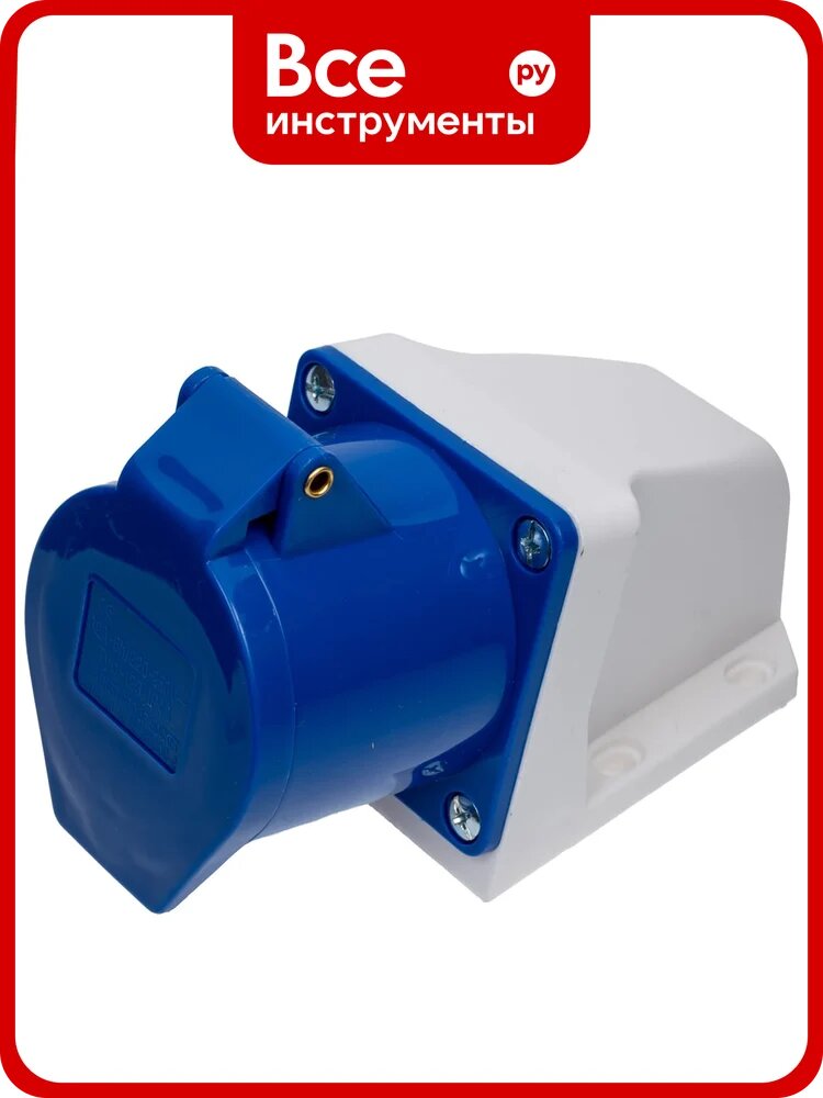 Розетка кабельная RUICHI 64230, IP44, пластик, 32А, 220-240В