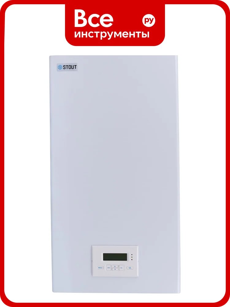 Котел электрический STOUT PLUS 24 кВт SEB-2201-000024 RG0091G8B0IS3C трубчатый ТЭН с встроенным насосом настенный тип