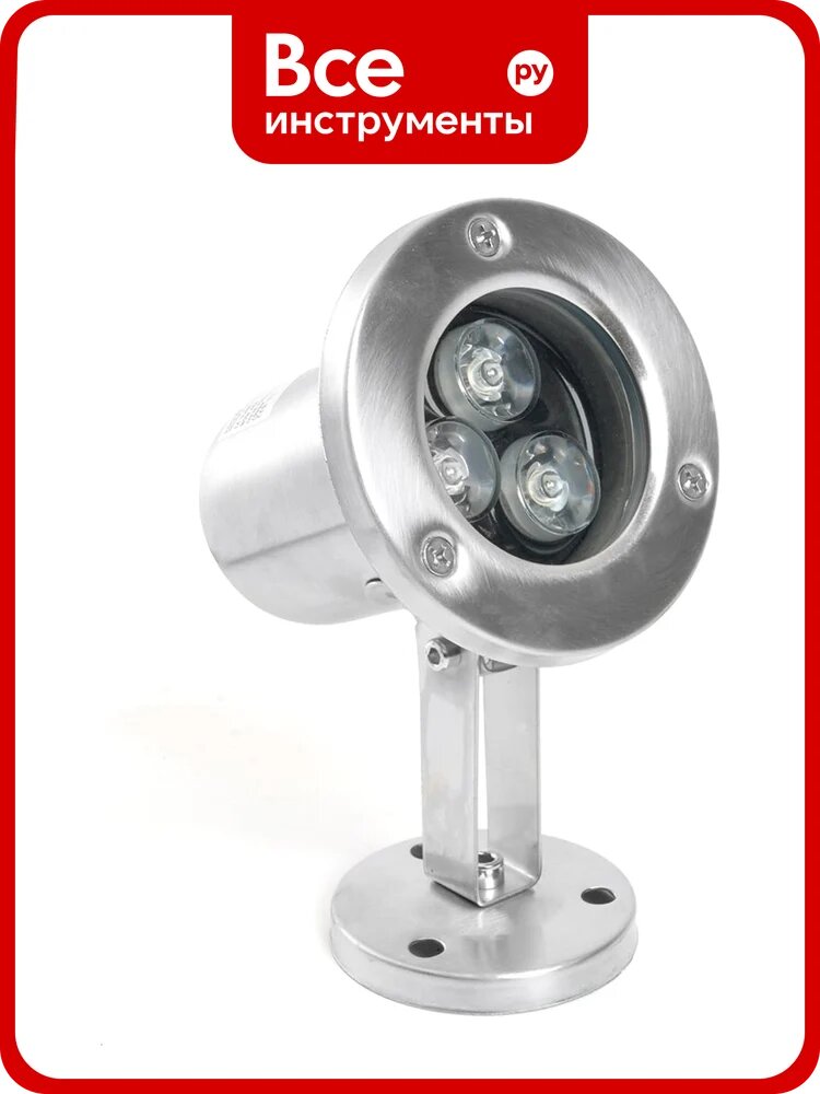 Подводный светодиодный прожектор FERON LL-822 80x80x130mm, 3W, AC24V, 6400K, IP68 48455
