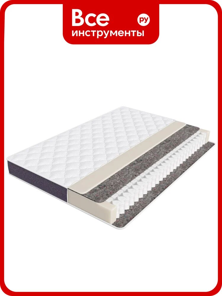 Пружинный матрас buyson BuyDream 180x200, ортопедический, независимый пружинный блок, средняя жесткость
