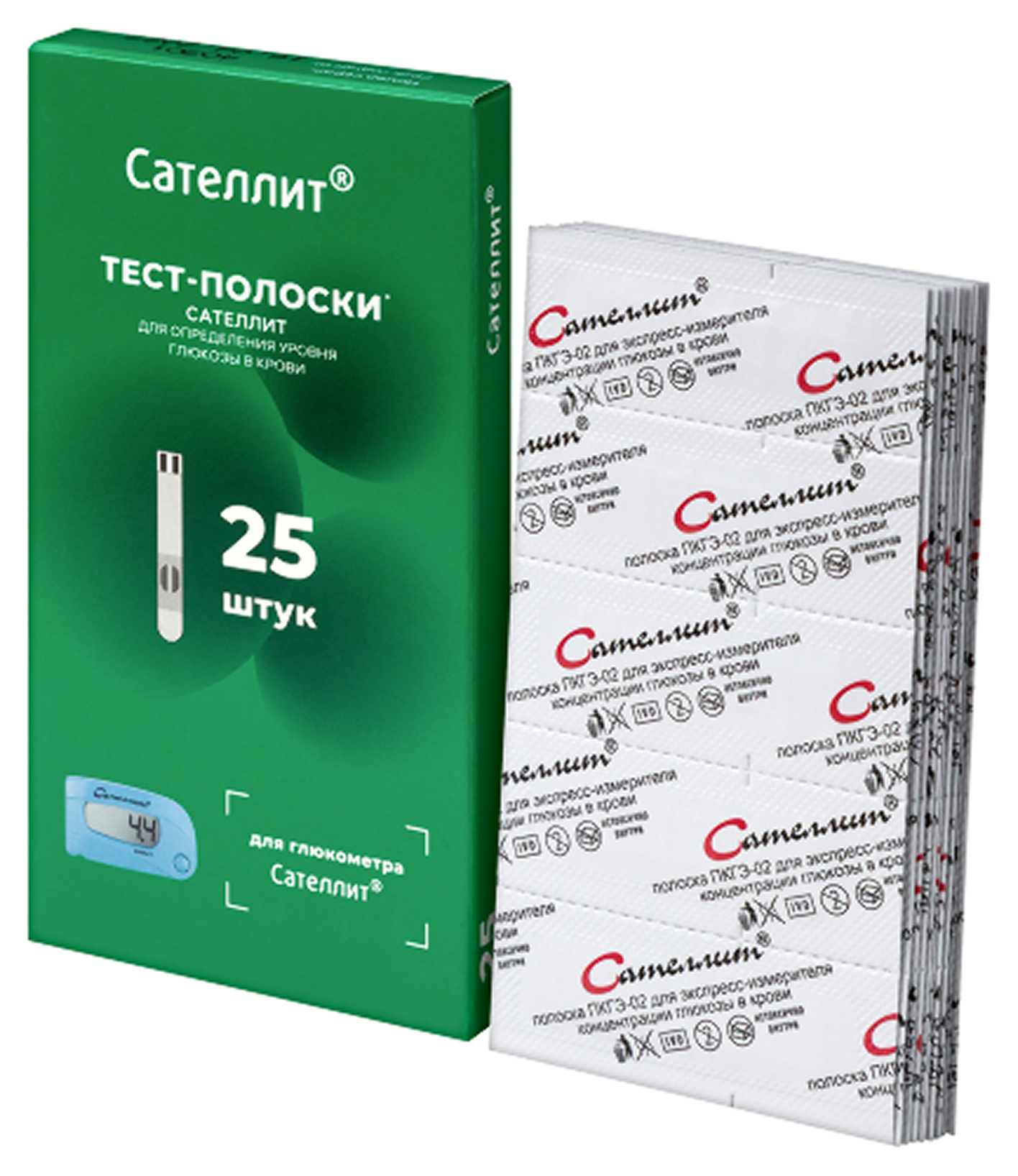Тест-полоски Сателлит ПКГЭ-02 N25