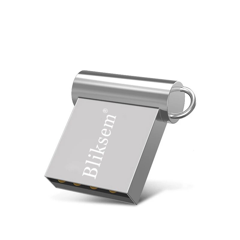 BLIKSEM SU1201 Флэшка USB 2.0 до 128 ГБ Серый, 4GB, Silver