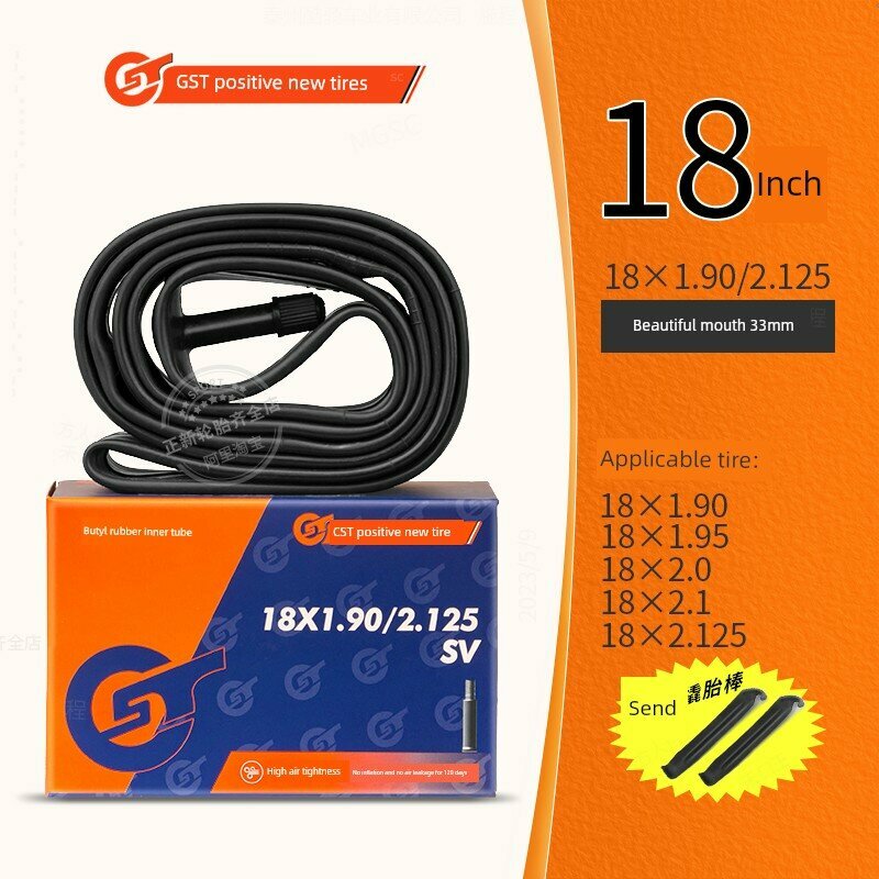 Chengxin 18x1.90/2.125 дюймов внутренняя камера с коротким клапаном для велосипеда тип 33 клапана