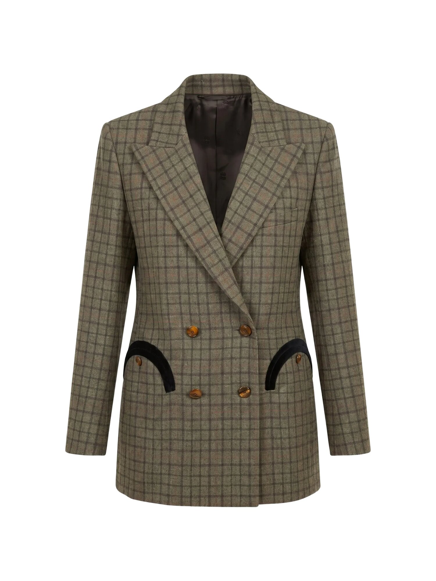 Пиджак Check-pattern double-breasted blazer