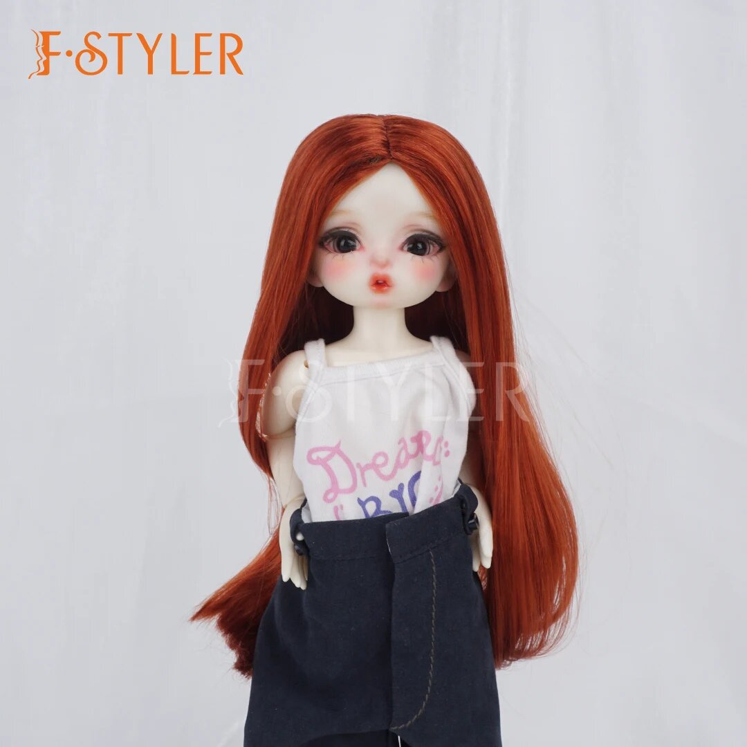 Парики FSTYLER Basic для кукол BJD Черный, Black, 4-5 inch head size — фото 1