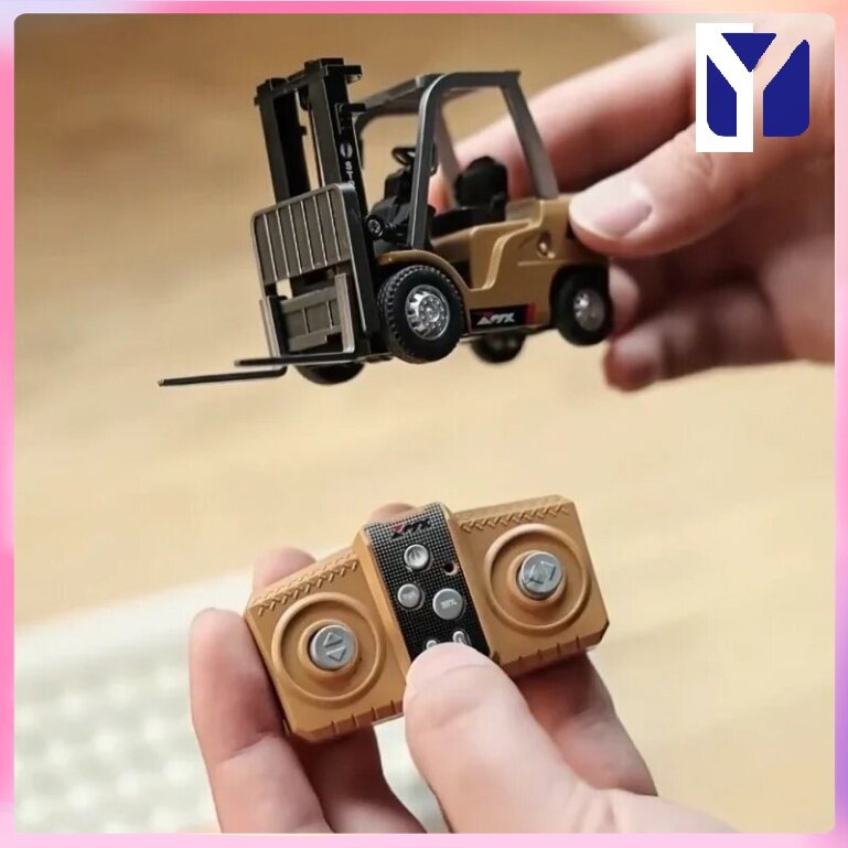 Радиоуправляемая модель вилочного погрузчика MN масштаба 1:64, металлическая, с 4-канальным пультом и Li-ion аккумулятор