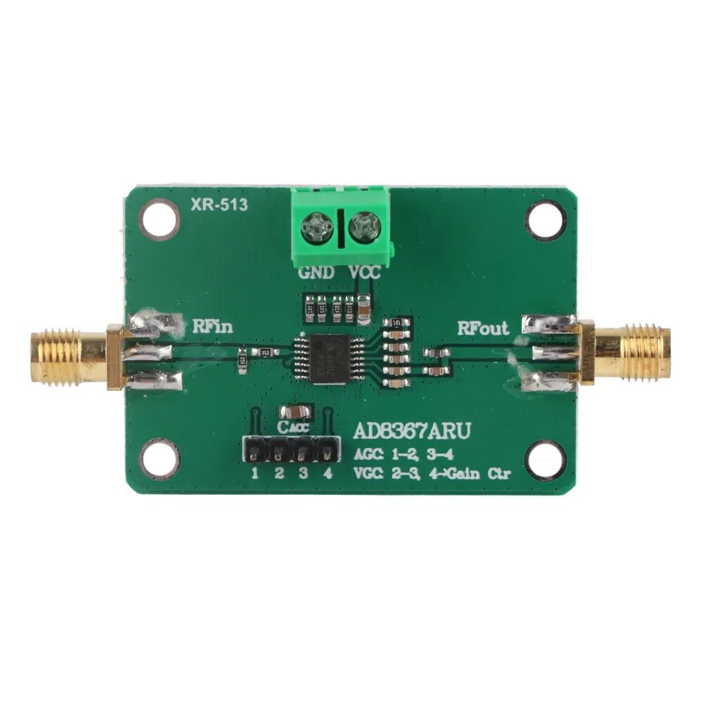 Усилитель промежуточной частоты AD8367 с АРУ (AGC) 1.6мм PCB 130x50мм