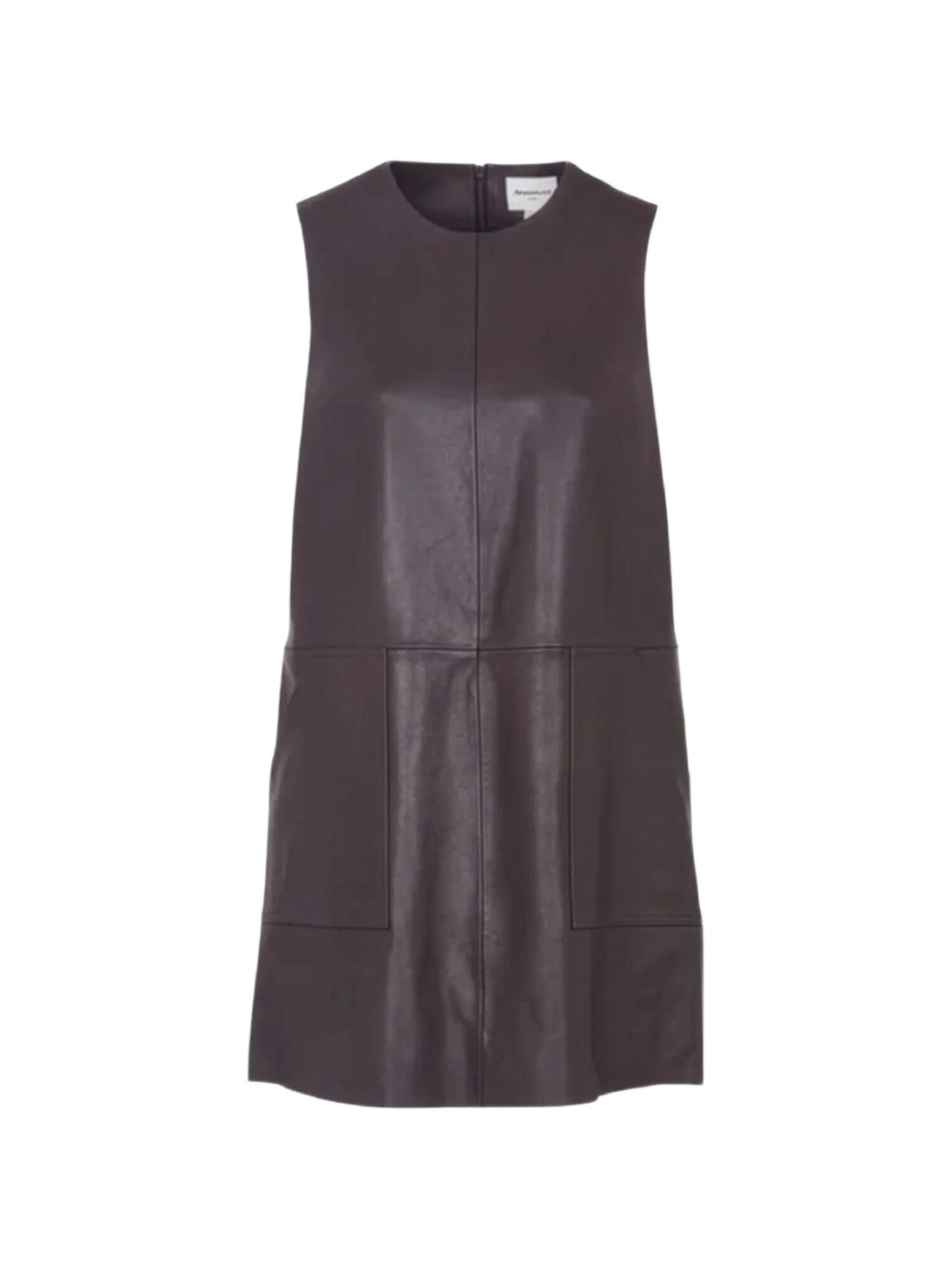 Платье Maison 123 Sleeveless leather mini dress
