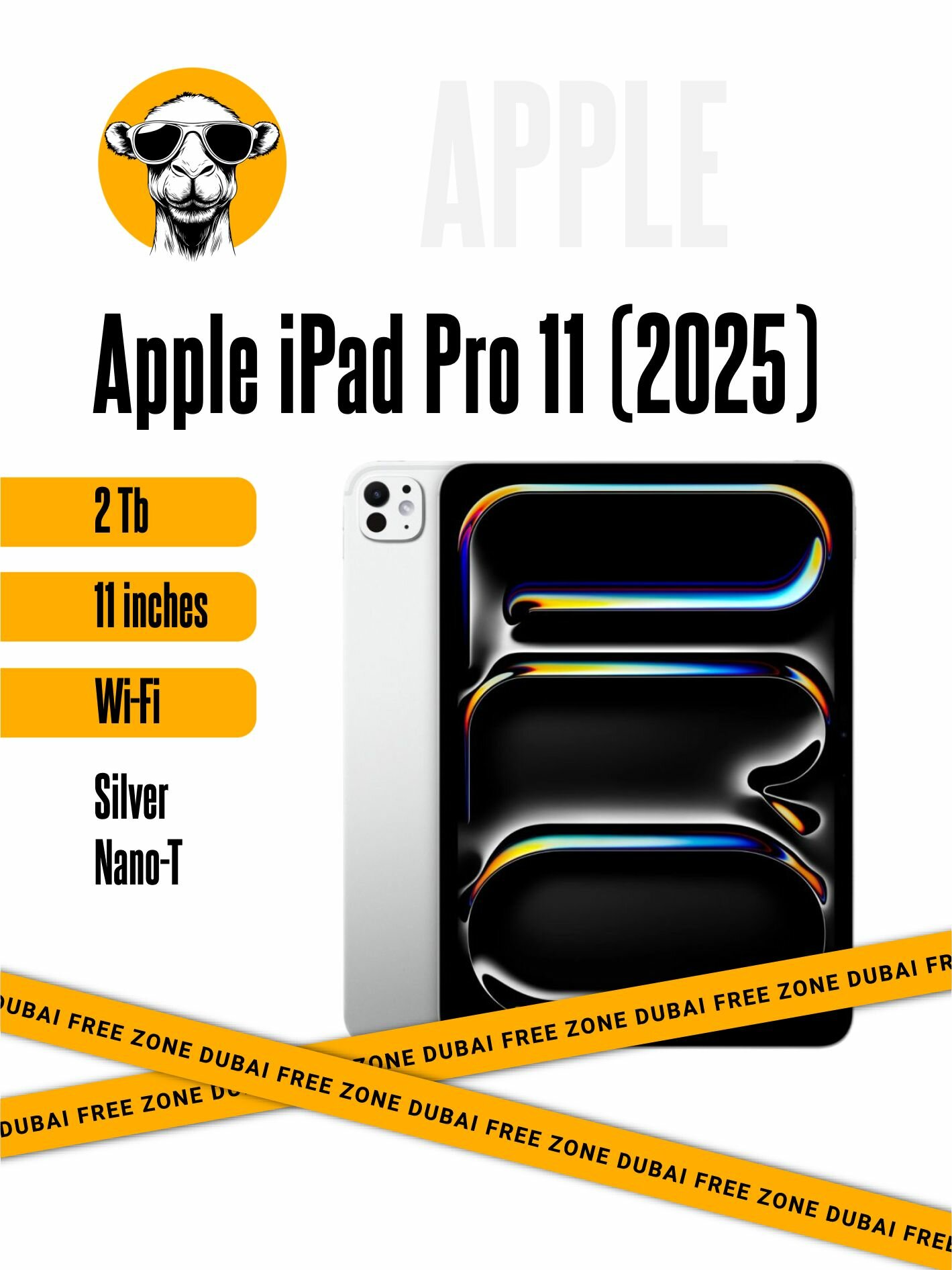 Планшет Apple iPad Pro 11 2024 16/2Tb Wi-Fi Silver/Серебристый Nano Glass