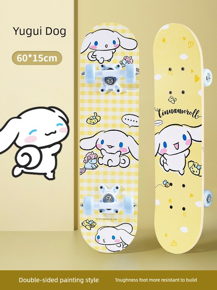 24-дюймовый детский самокат Cinnamoroll для девочек 6-12 лет, 4-колесный начальный самокат новая модель 2026 года