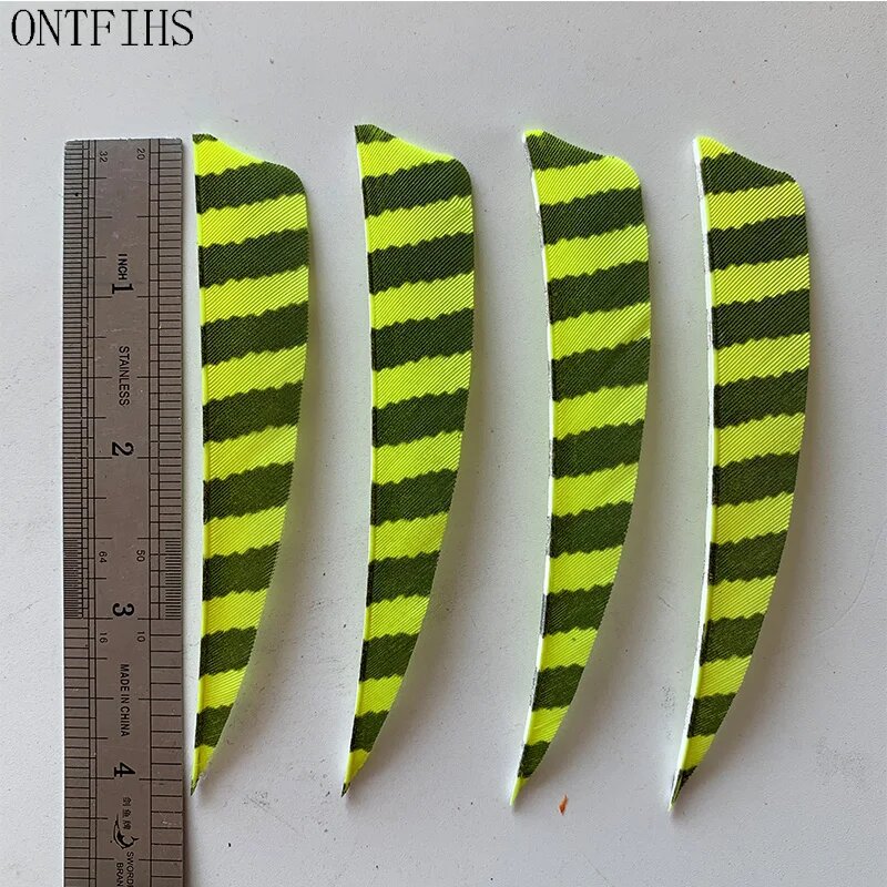 Стрелы для лука ONTFIHS 4 дюйма, 50 шт. Зеленый, Желтый, Fluorescent Yellow