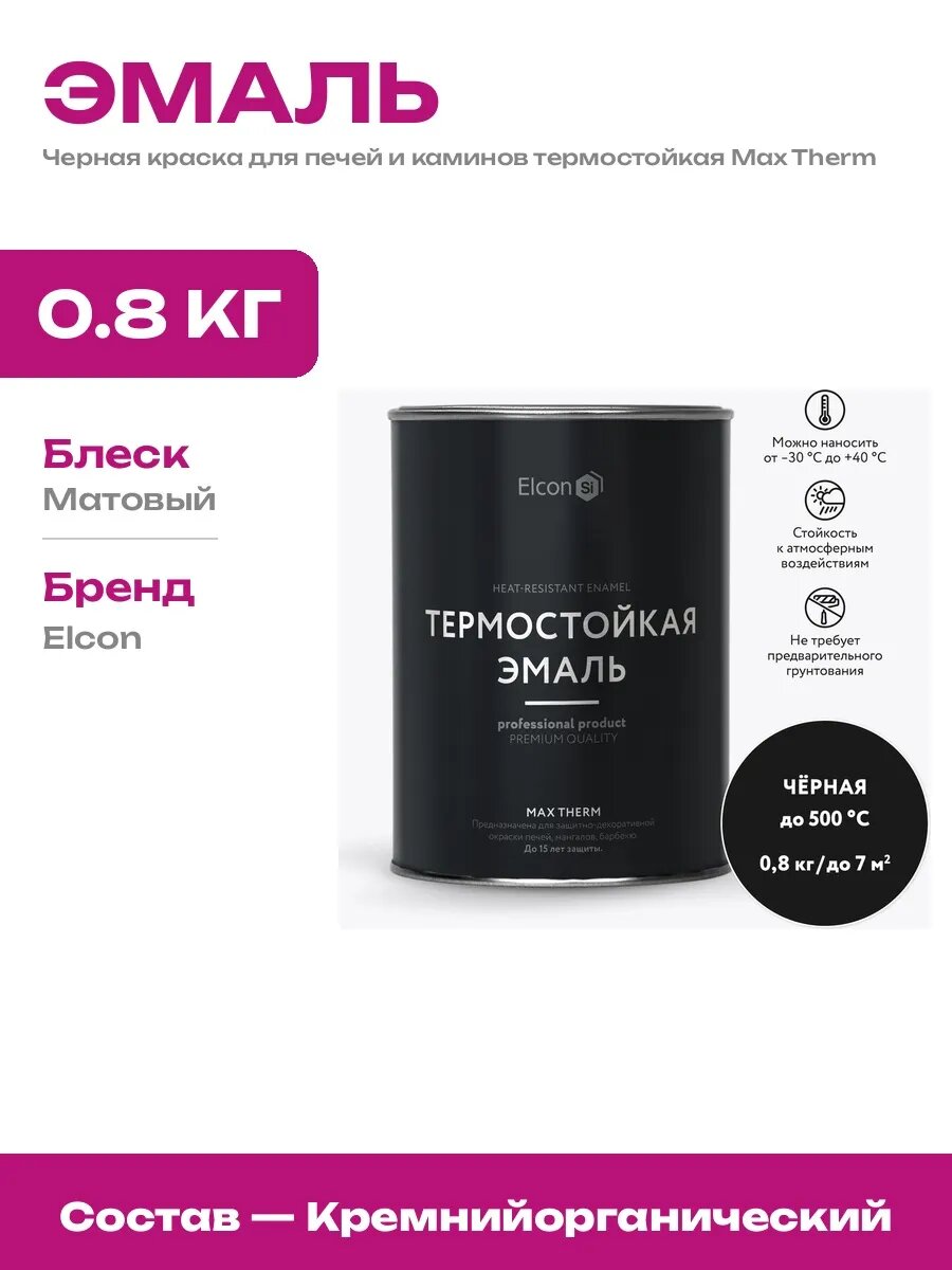 Матовая черная термокраска для радиаторов и котлов отопления