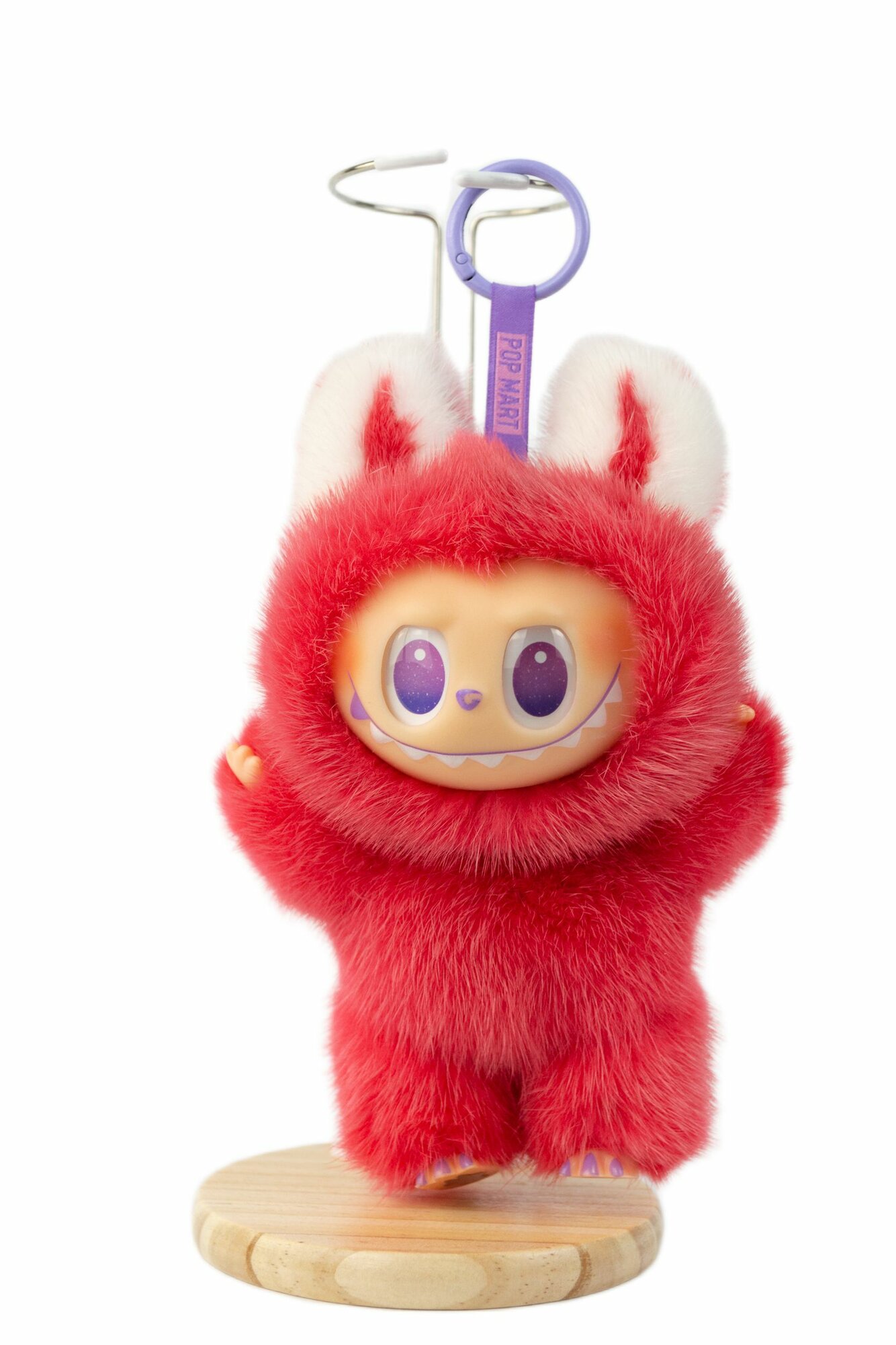 Лабубу сувенирная игрушка, кастом, мех норки 20 см