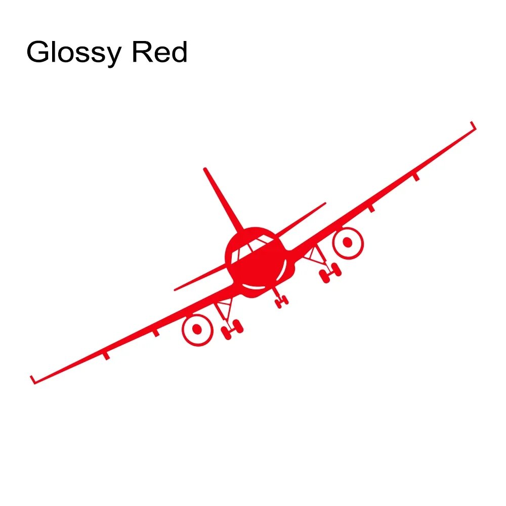 Наклейка на авто "Самолет Glossy Red", 100x31.6 см