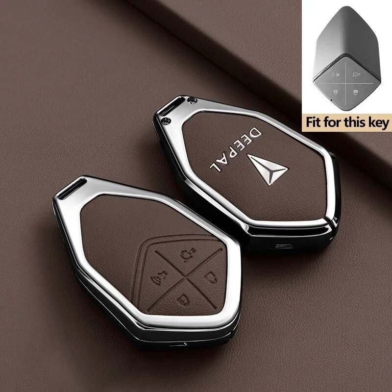Чехол Для Ключей Changan DEEPAL G318 S09 S05 L07 SL03, Style 9-Brown-1PC, for DEEPAL SL03