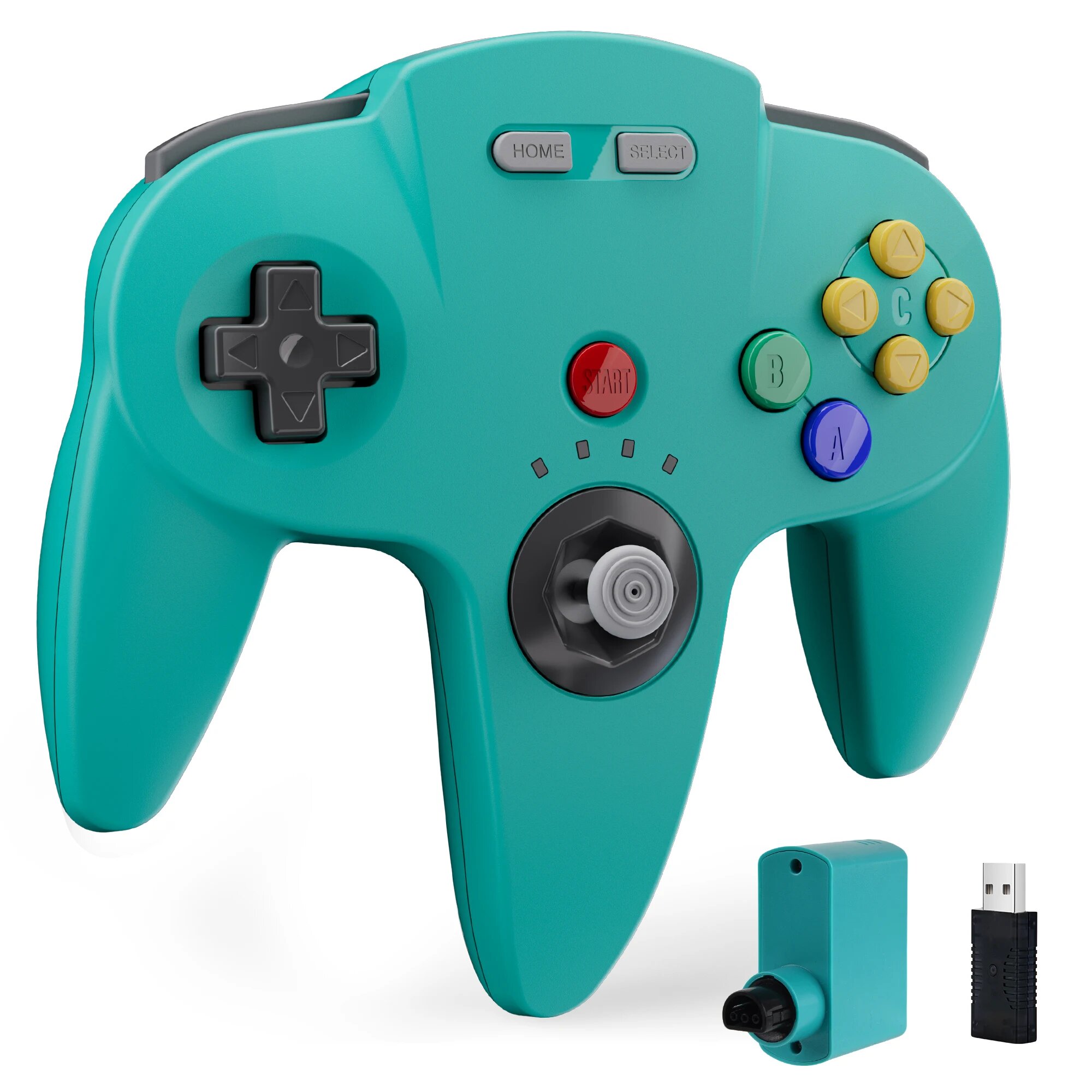 Беспроводной геймпад N64 для ПК, Mac, Raspberry Pi, Cyan