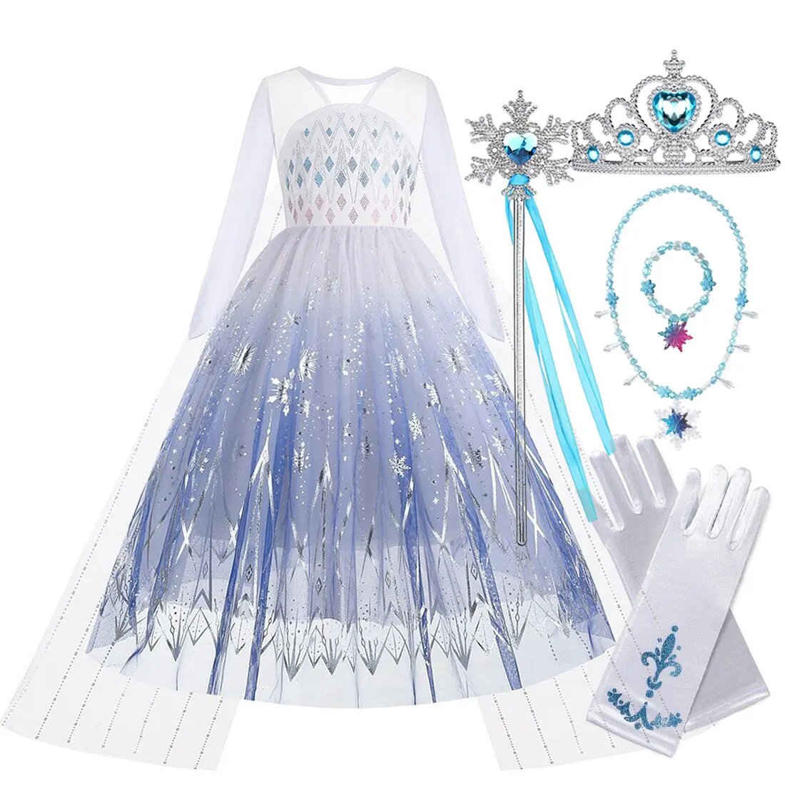 Платье принцессы Эльзы Disney для девочки 3T(tag 110), Elsa Suit 3