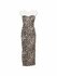 Платье TWENTY FOURHAITCH Leopard-print strapless midi dress, размер 42