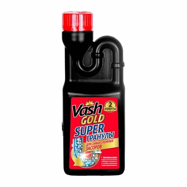 Средство для прочистки труб Vashgold Super гранулы 600г