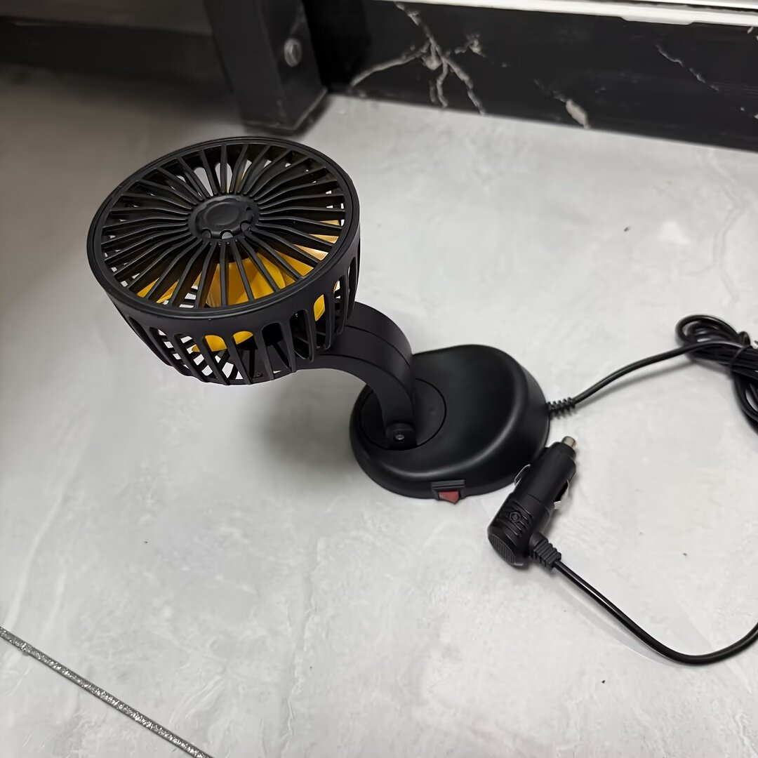 12V автомобильный вентилятор с питанием Plug & Play, 360° вращение, мини-обдув на приборную панель, модель Five fan leaves, для такси, SUV, грузовика, седана, дома на колесах