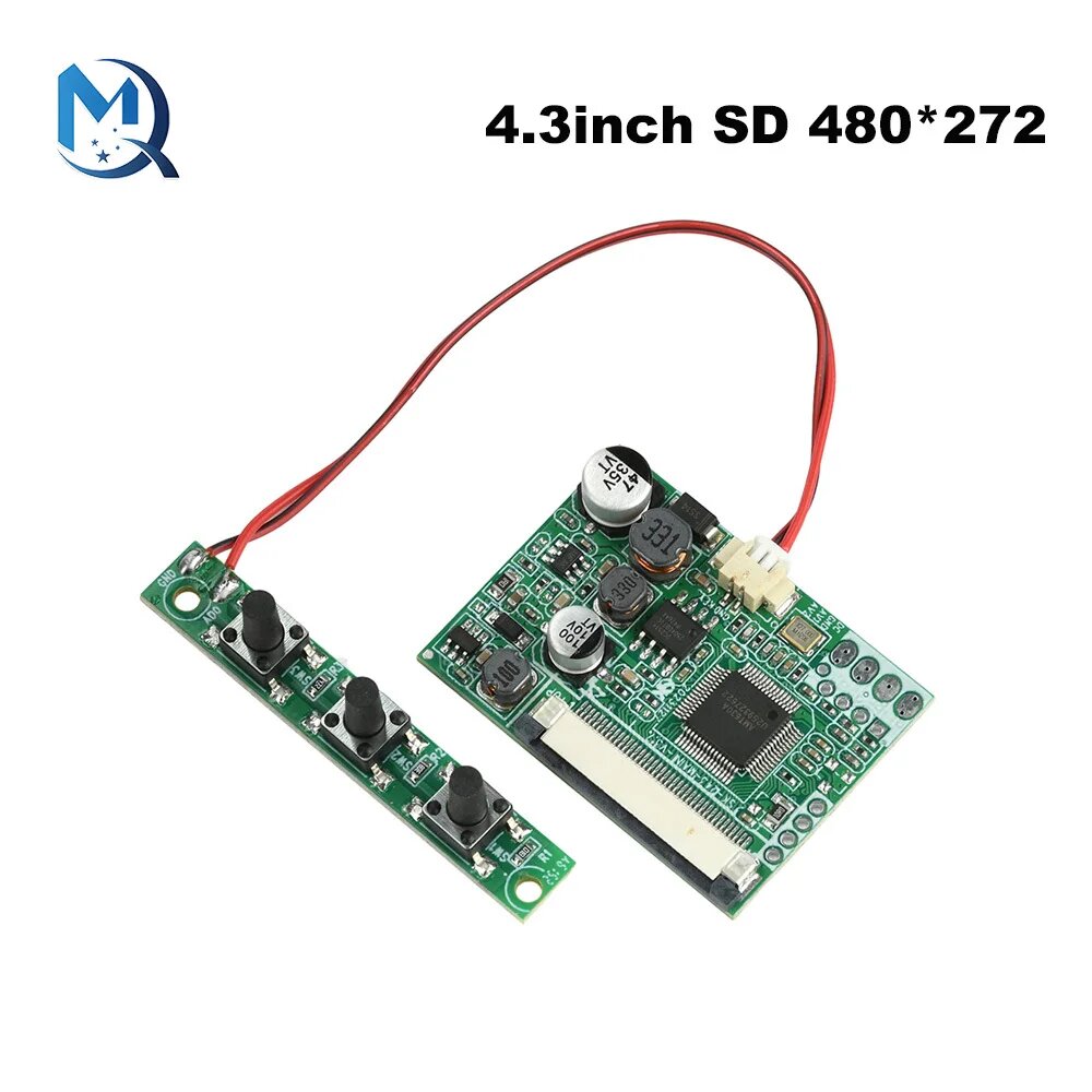 Модуль драйвера ЖК-монитора Ziqqucu 4.3/5 дюймов Green 4.3inch SD
