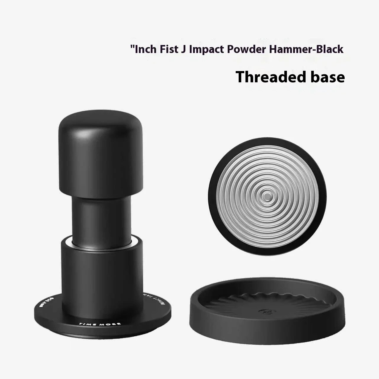 Тампер TIMEMORE 58,4 мм из нержавеющей стали Черный, Threaded Base Black