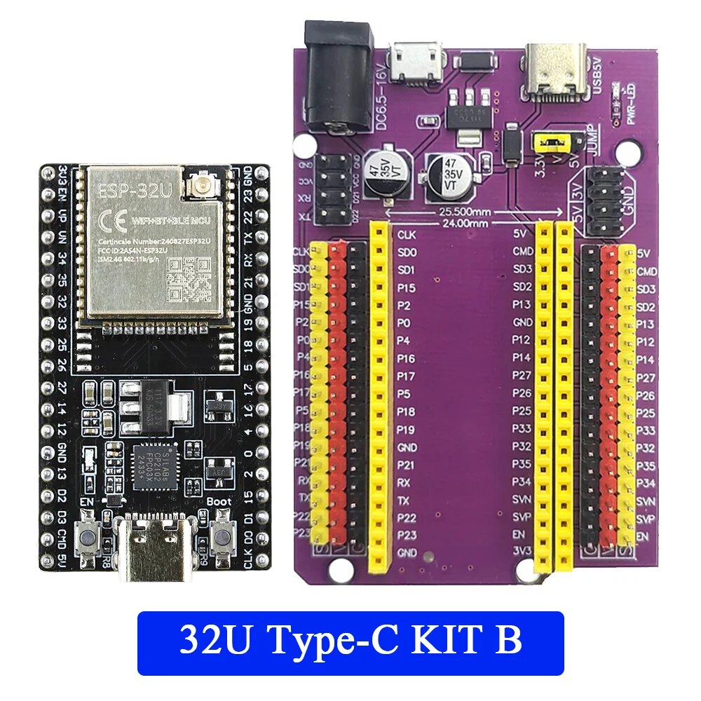 ESP32-32D ESP32-32U плата разработки Фиолетовый, 1pcs, 32U Type-C KIT B