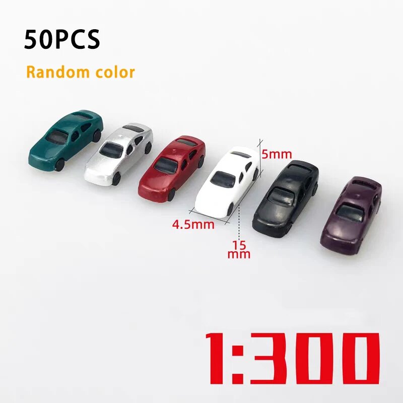 50шт Мини-автомобили 1:300, пластик, цвет: 300scale
