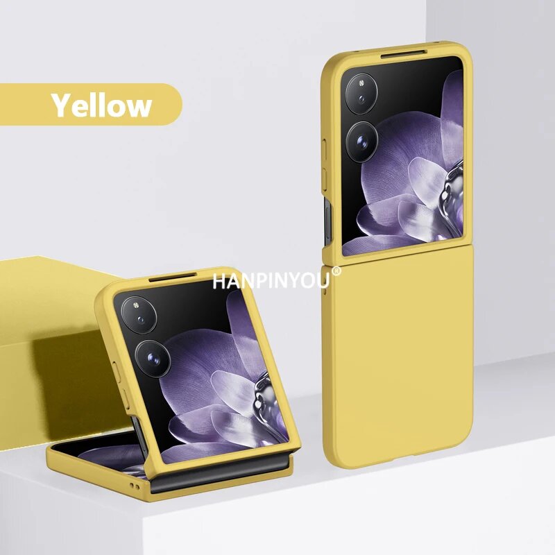 Жидкий чехол для ПК для Xiaomi Mix Flip 2 MixFlip Flip2, красочный Желтый, Xiaomi Mix Flip, Yellow