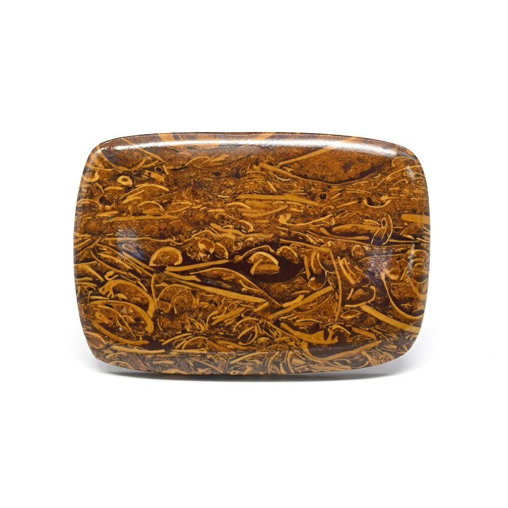 Кабошоны из яшмы змеиной (мариам) форма прямоугольник, 48*33*5мм