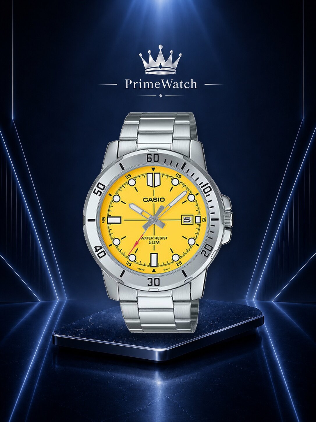Наручные часы CASIO Collection, желтый, серебряный