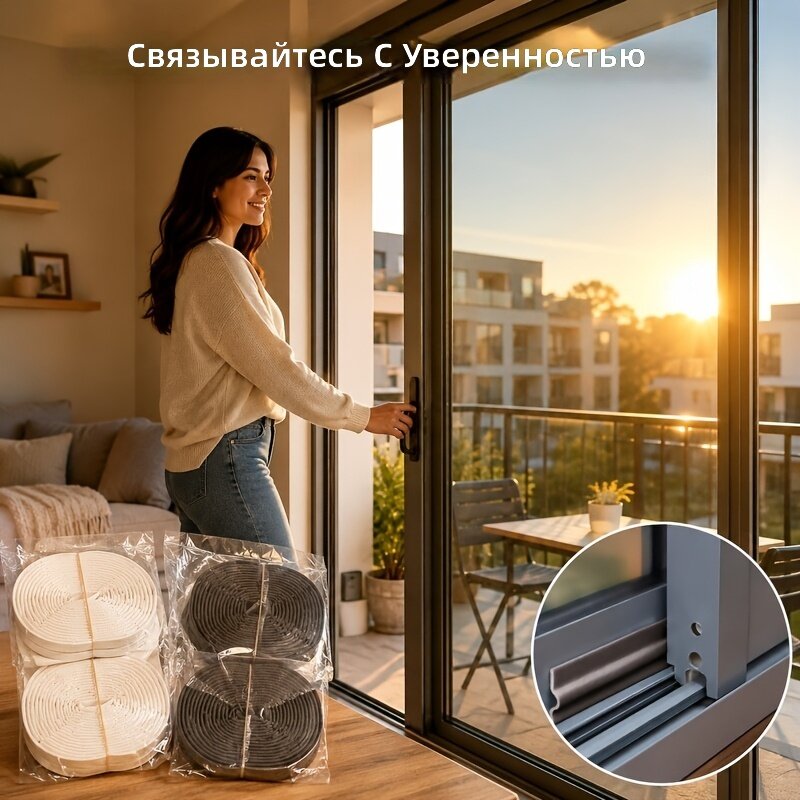 Поролоновая уплотнительная лента для раздвижных дверей и окон, ветрозащитная, шумоизоляция, 2 шт, коричневая, 300 мм