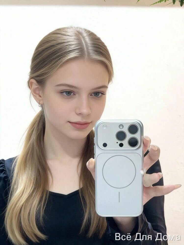 Чехол на iPhone 14 Pro с защитой объективов, визуально превращающий в 14 Pro, для дома — фото 1