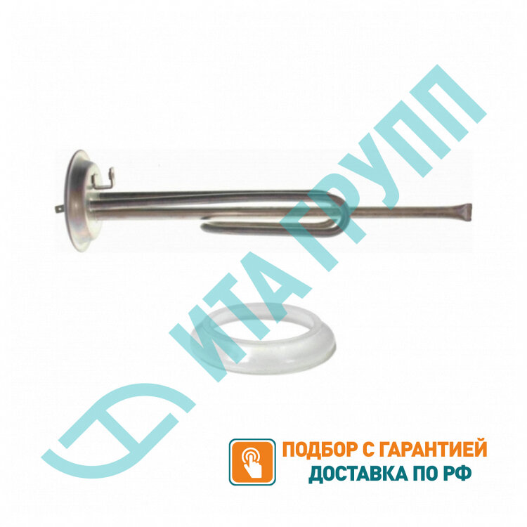 Комплект ТЭН 2кВт (2000Вт) RF для водонагревателя Electrolux, Thermex, Garanterm, под анод М6, фланец 92мм, нерж, PREMIUM + прокладка, 150941K
