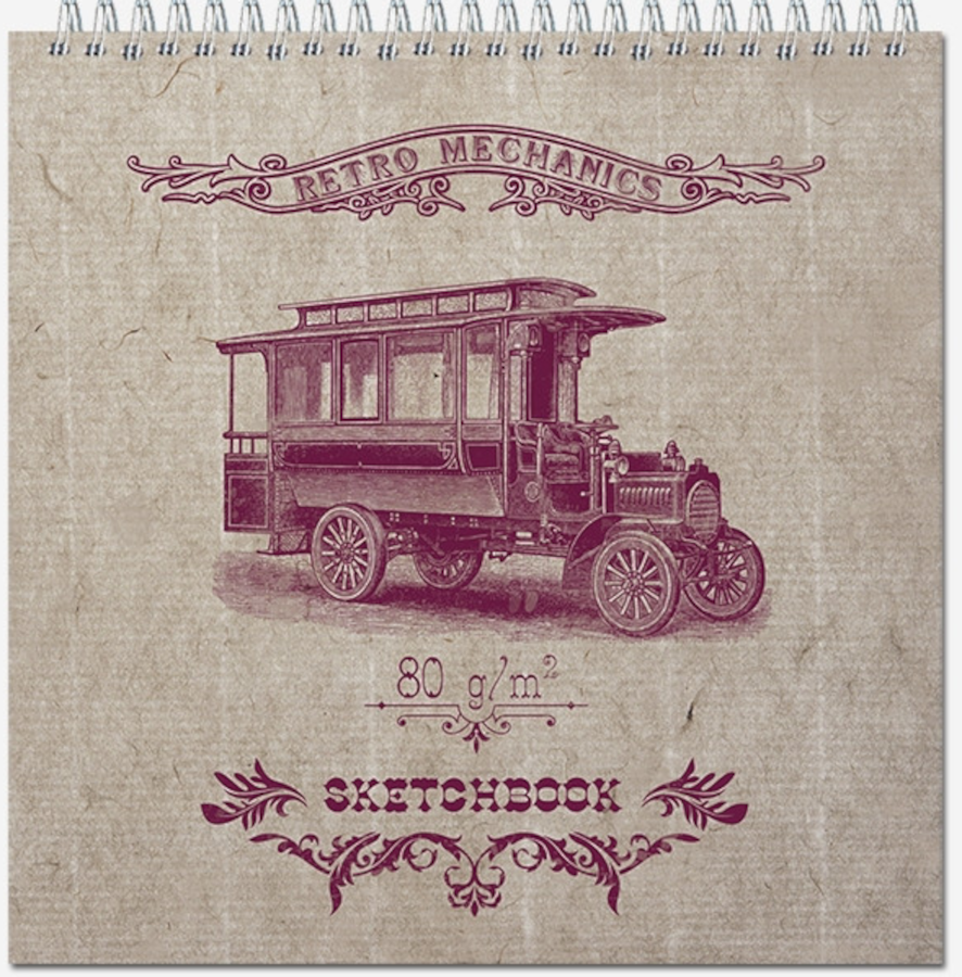 _SketchBook(Полином) Блокнот д/зарисовок "Sketchbook quadro big" [60л;190х190; мет. гребень; жест. подл; офсет 80г/м2] (2760)