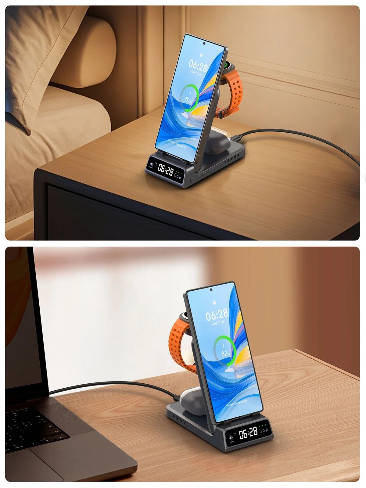 Зарядная станция SwanScout 901M Black EU для iPhone, Apple Watch, AirPods