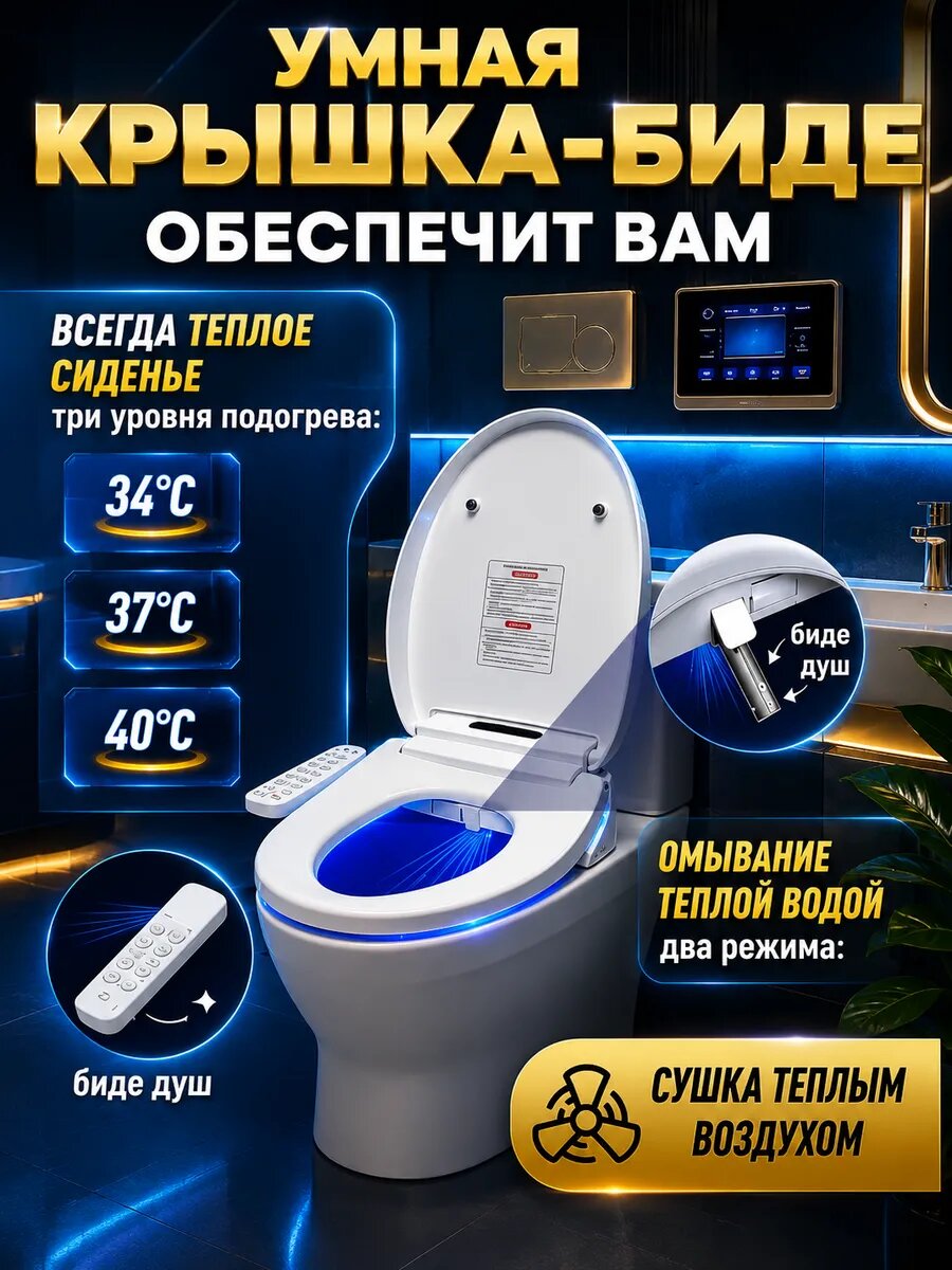 Умная крышка для унитаза с подогревом